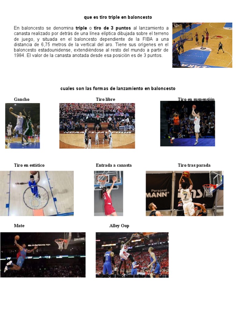 Que Es Tiro Triple en Baloncesto | PDF