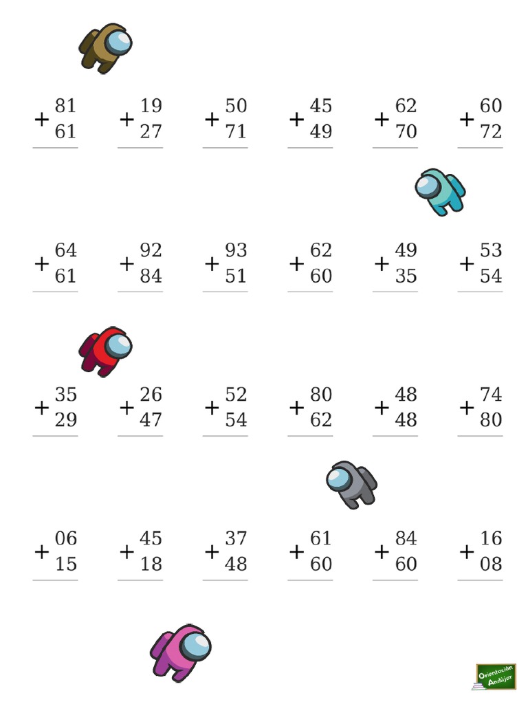 Sumas Restas Among Us | PDF