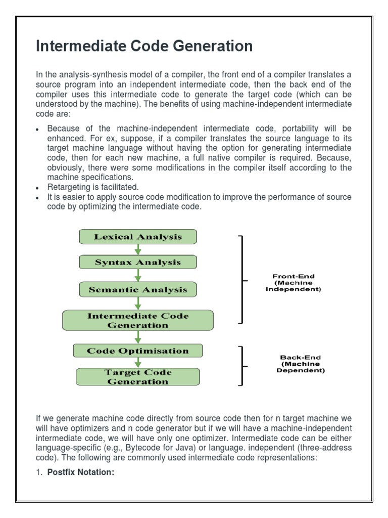 Intermediate Code Generation Techniques | PDF | Compiler | Pointer ...
