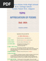 Appreciation of 10th STD English 8 Poems Sharad Pandhare | PDF | Poetry