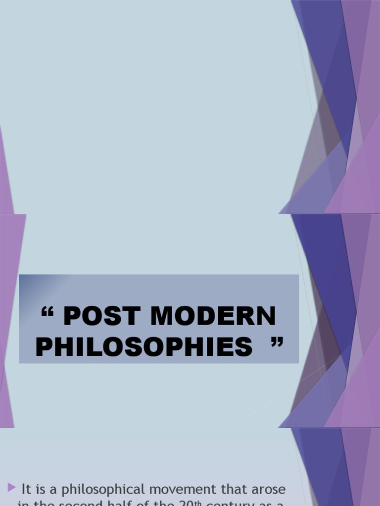Postmodern Philosophies in Education | PDF | Postmodernism | Epistemology