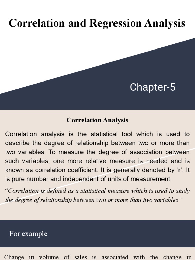Correlation and Regression Analysis | PDF | Dependent And Independent ...