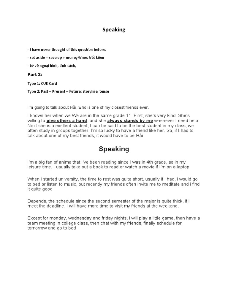 Personal Reflections on Friendship and Health | PDF | Language Arts ...