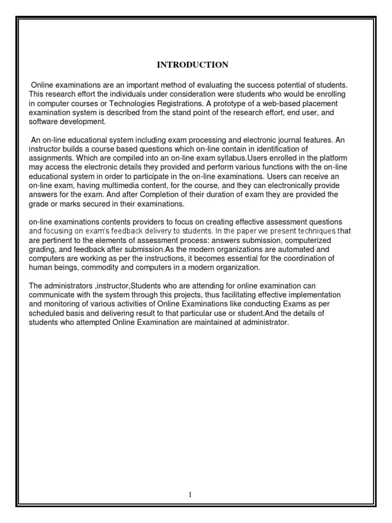 Introduction Project Report | PDF | Test (Assessment) | Information ...