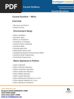 Python Syllabus PDF | PDF | Python (Programming Language) | Object ...