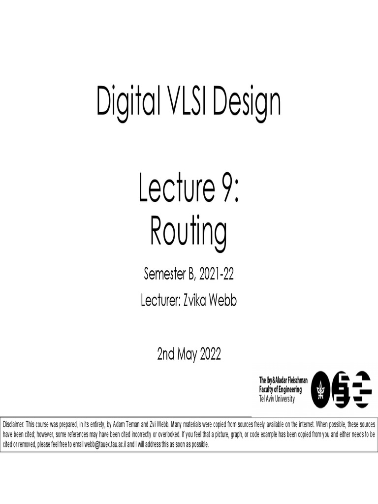 Digital VLSI Routing Lecture | PDF | Routing | Electronic Design