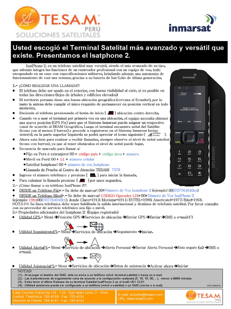 Manual Isatphone 2: Uso y Configuración | PDF | Telefonía móvil | Fax