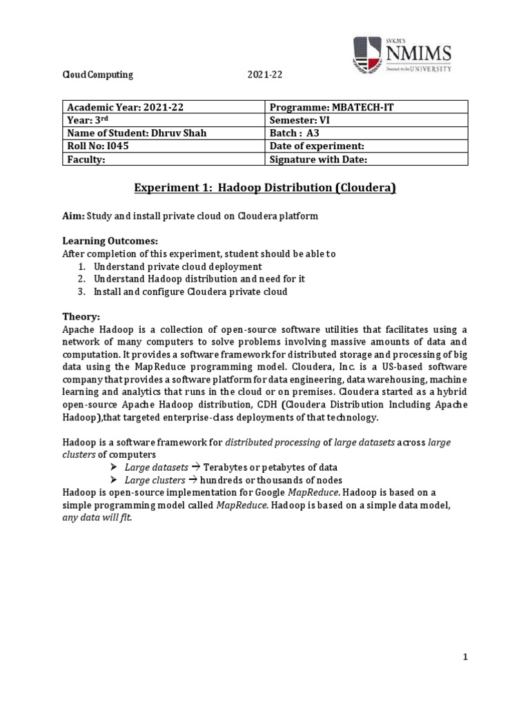 CC Labs All | PDF | Apache Hadoop | Cloud Computing