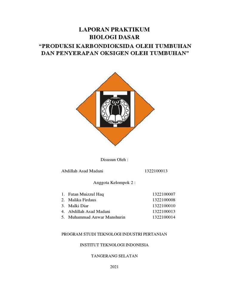 Produksi CO2 dan Penyerapan O2 Tumbuhan | PDF