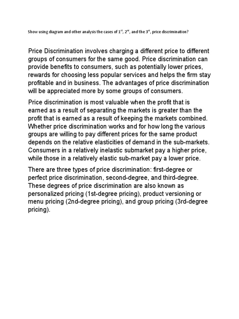 Show Using Diagram and Other Analysis The Cases of 1, 2, and The 3 ...