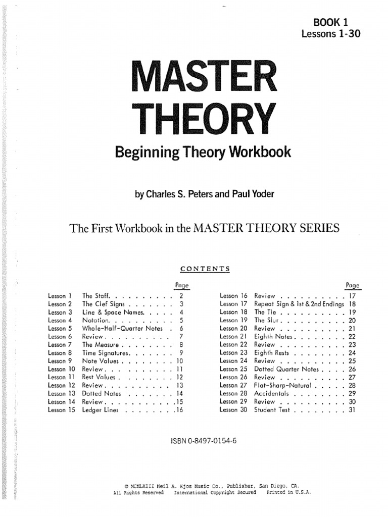 Master Theory BK 1 | PDF