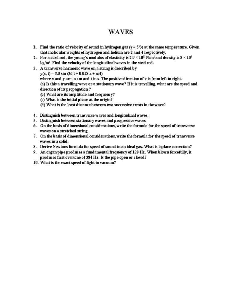 Sound and Wave Properties Explained | PDF | Social Science | Teaching ...
