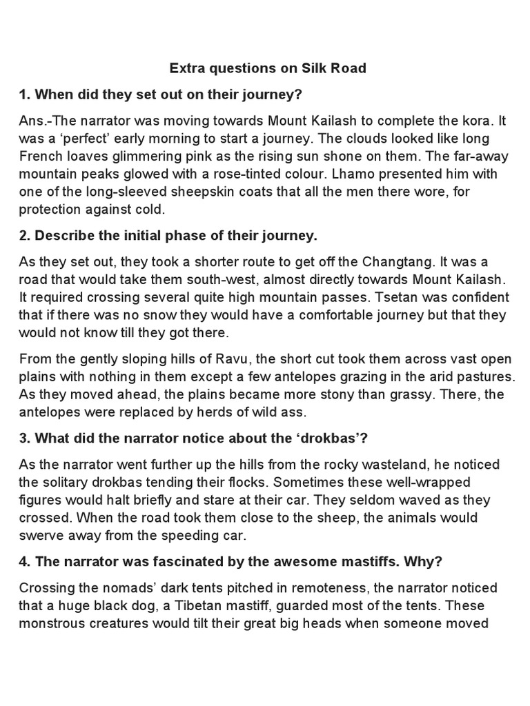 Silk Road Q and A | PDF