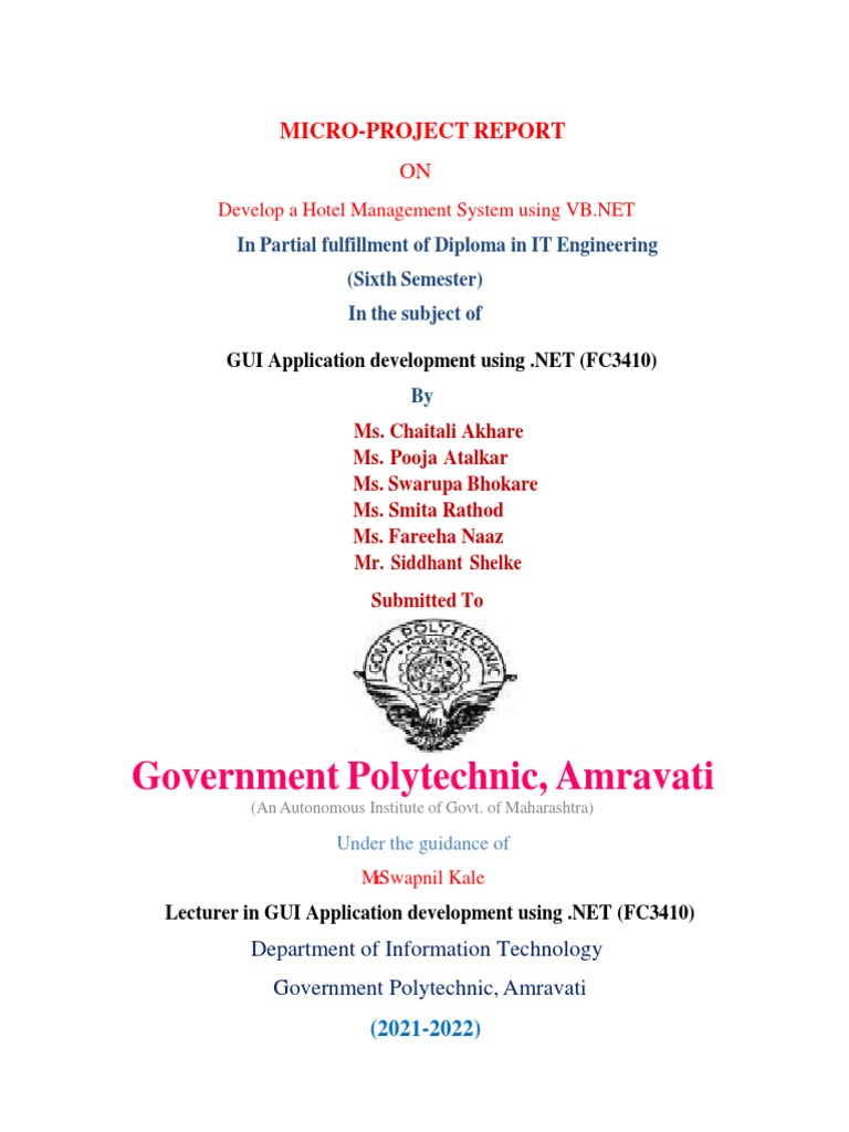 Hotel Management System | PDF | Databases | Microsoft Access