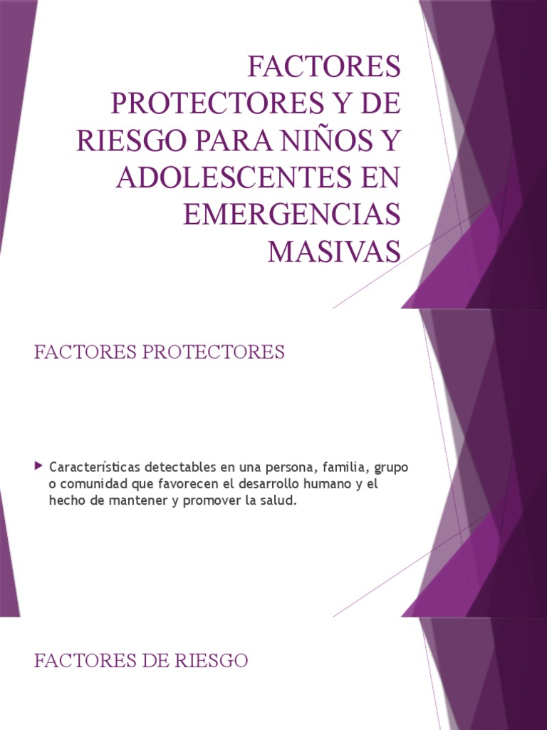 Factores Protectores y de Riesgo | PDF