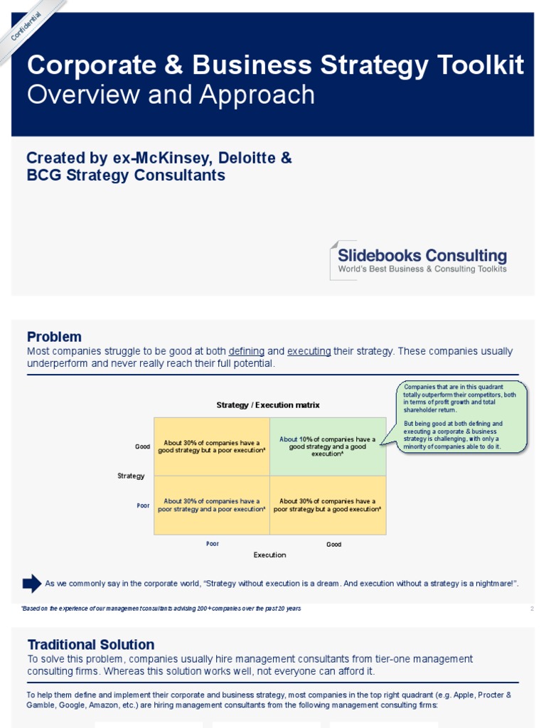 Corporate and Business Strategy Toolkit - Overview and Approach | PDF ...