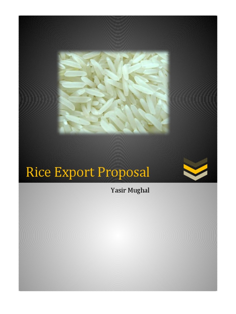 Rice Export Proposal | PDF | Rice | Pricing