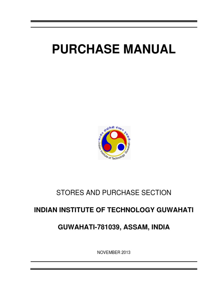 Purchase Manual: Stores and Purchase Section | PDF | Auction | Procurement
