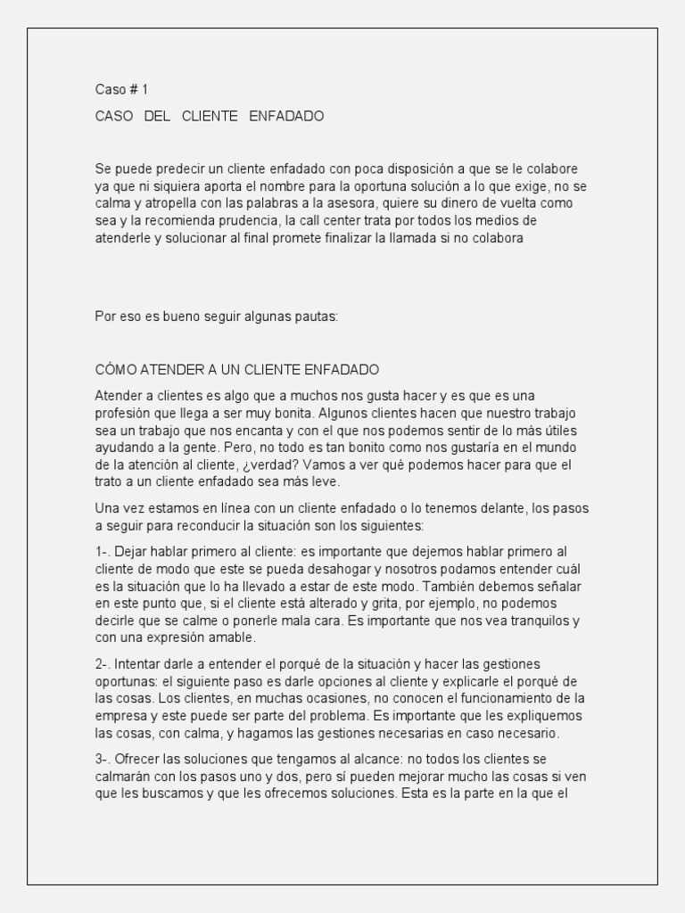 Taller 3 Call Center | PDF | Cliente