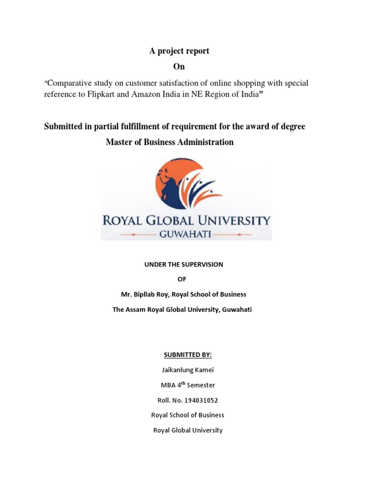 Comparative Study On Customer Satisfaction of Online Shopping With ...