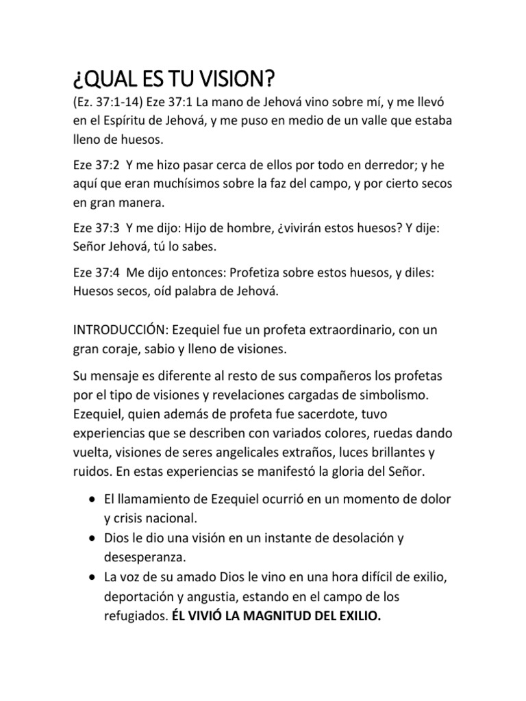 Qual Es Tu Vision | PDF | Alma | espíritu Santo