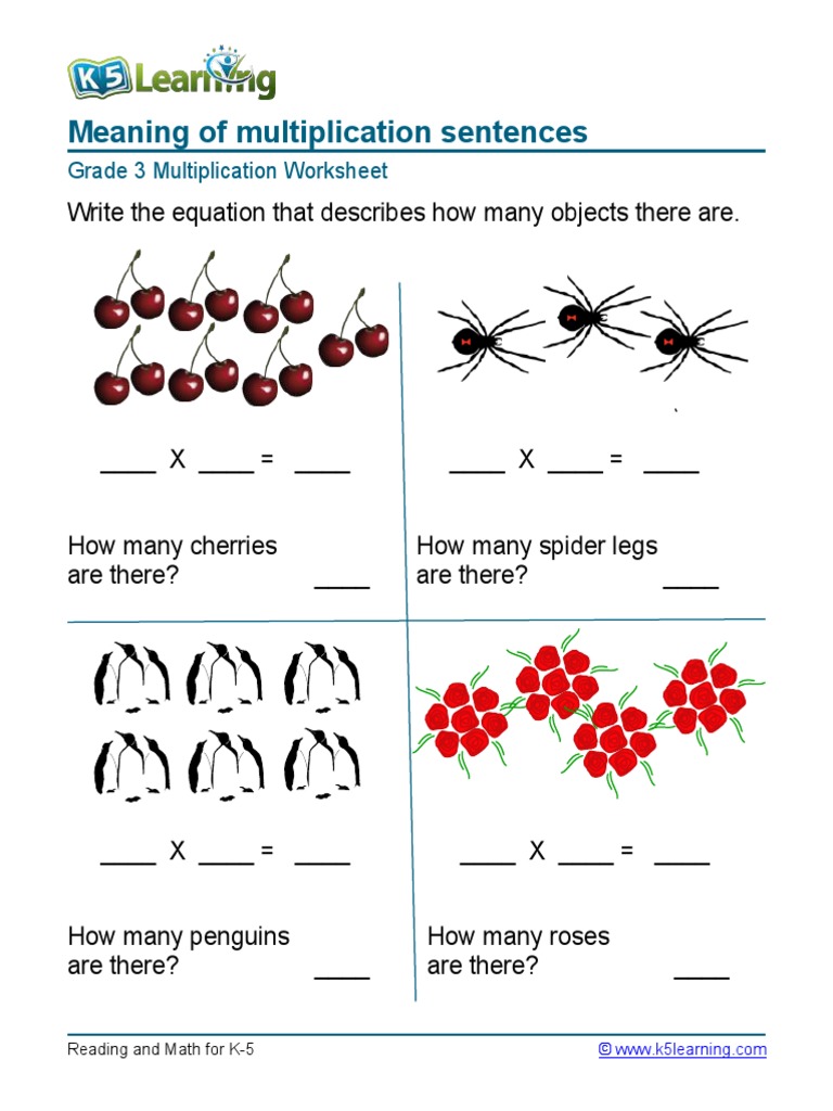 Meaning of Multiplication Sentences | PDF