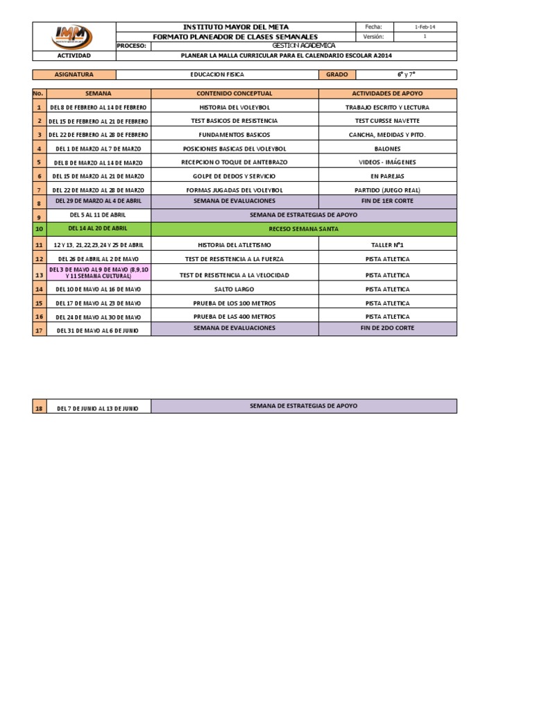 Planeador Bachillerato | PDF | Deporte del atletismo | Deportes