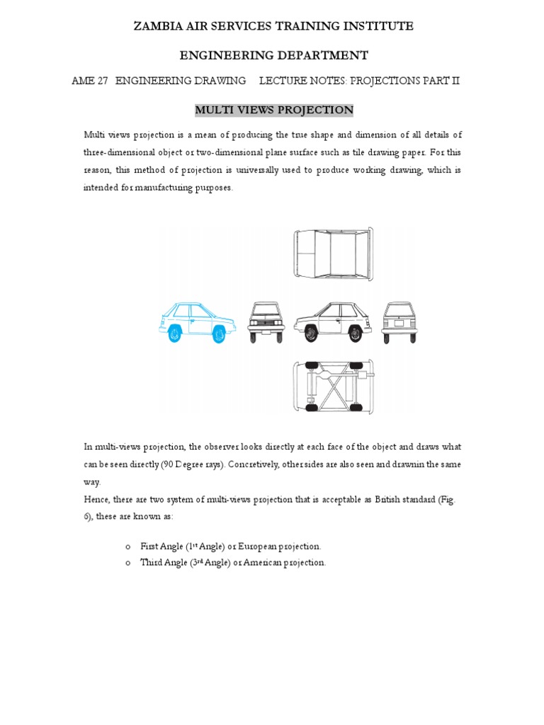ORTHOGRAPHIC PROJECTION LECTURE 3-7 | PDF | Technical Drawing | Geometry