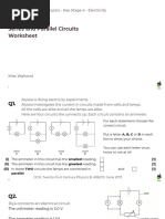 Worksheet Circuits & Ohm's Law (ANSWER KEY) | PDF