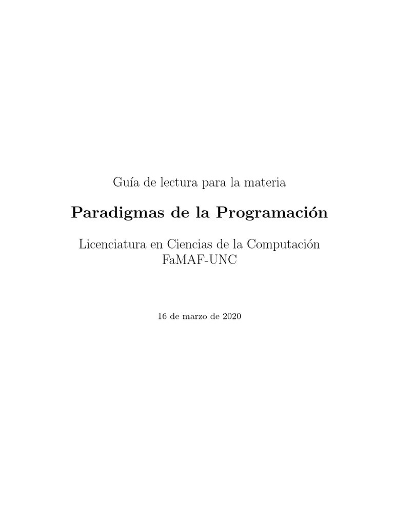 Apunte Paradigmas 2020 Res 1 | PDF | Lenguaje de programación ...