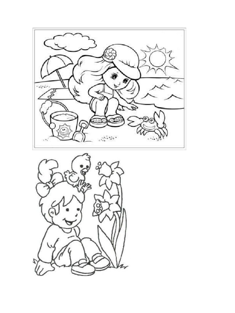 Estaciones Del Año para Colorear Imprimir | PDF