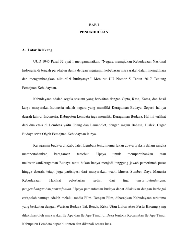 Contoh Proposal Film Dokumenter | PDF