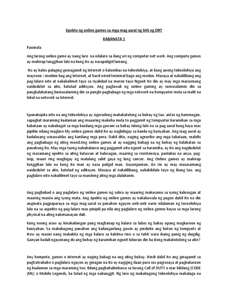 Kabanata 1 Group 2 | PDF