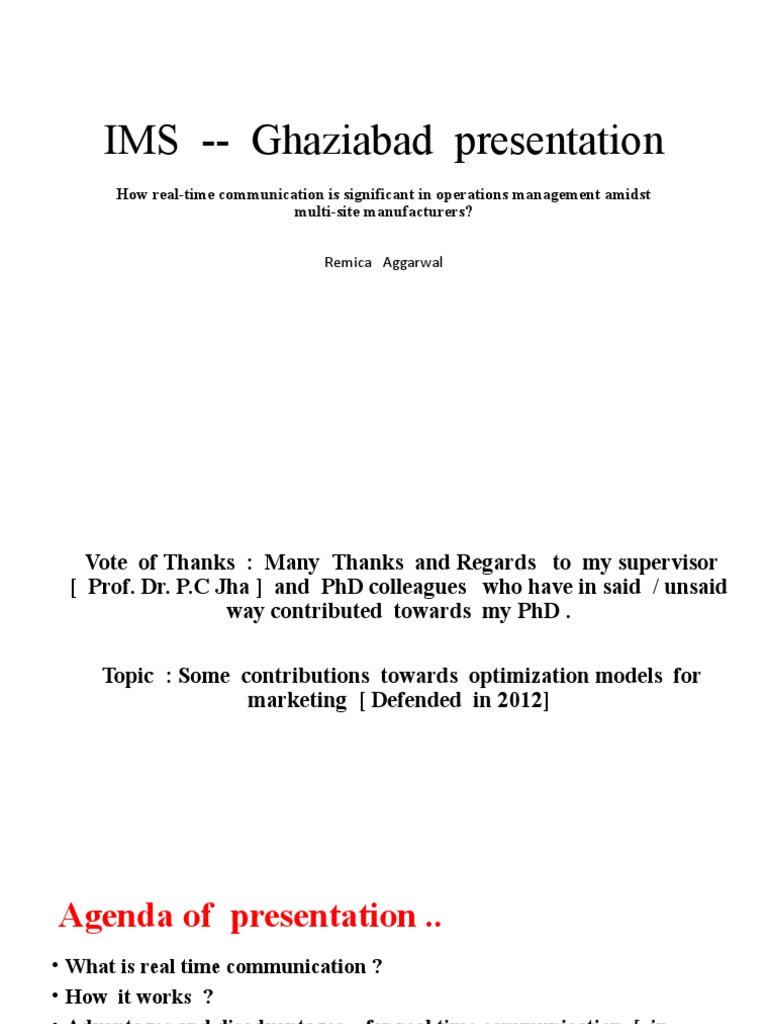 Presentation On Real Time Communication | PDF | Real Time Computing ...
