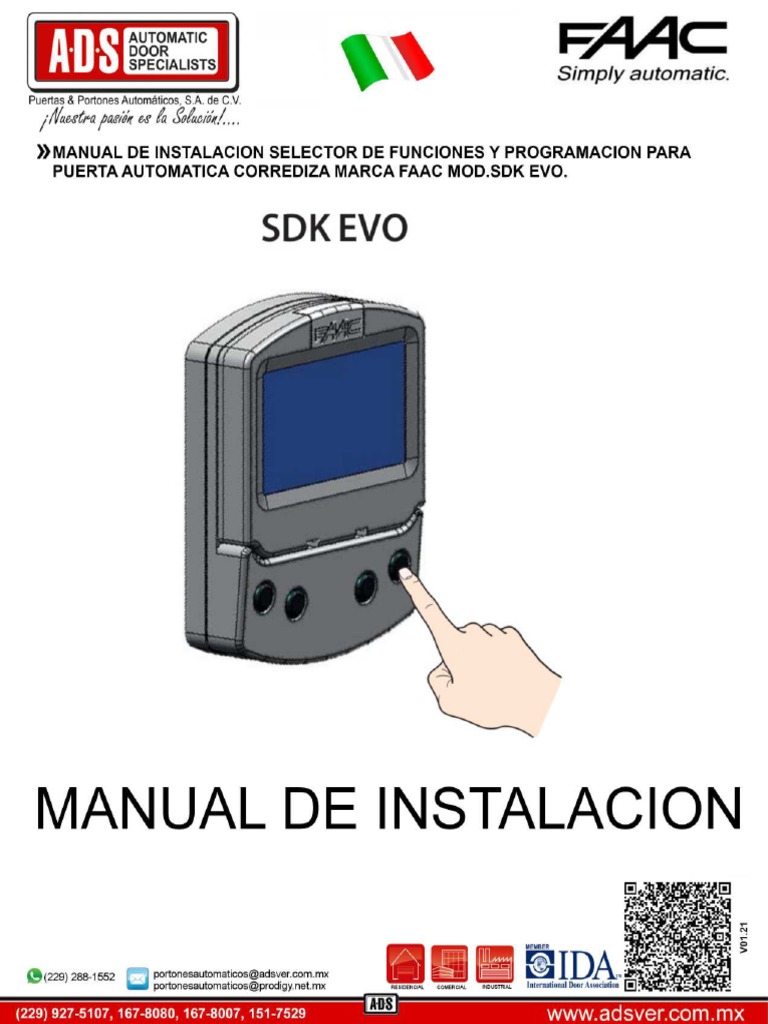 Manual de Instalacion Selector de Funciones y Programacion para Puerta Automatica Corrediza ...