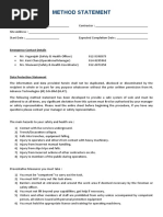Water Tank Cleaning Method of Statement | PDF | Water | Disinfectant
