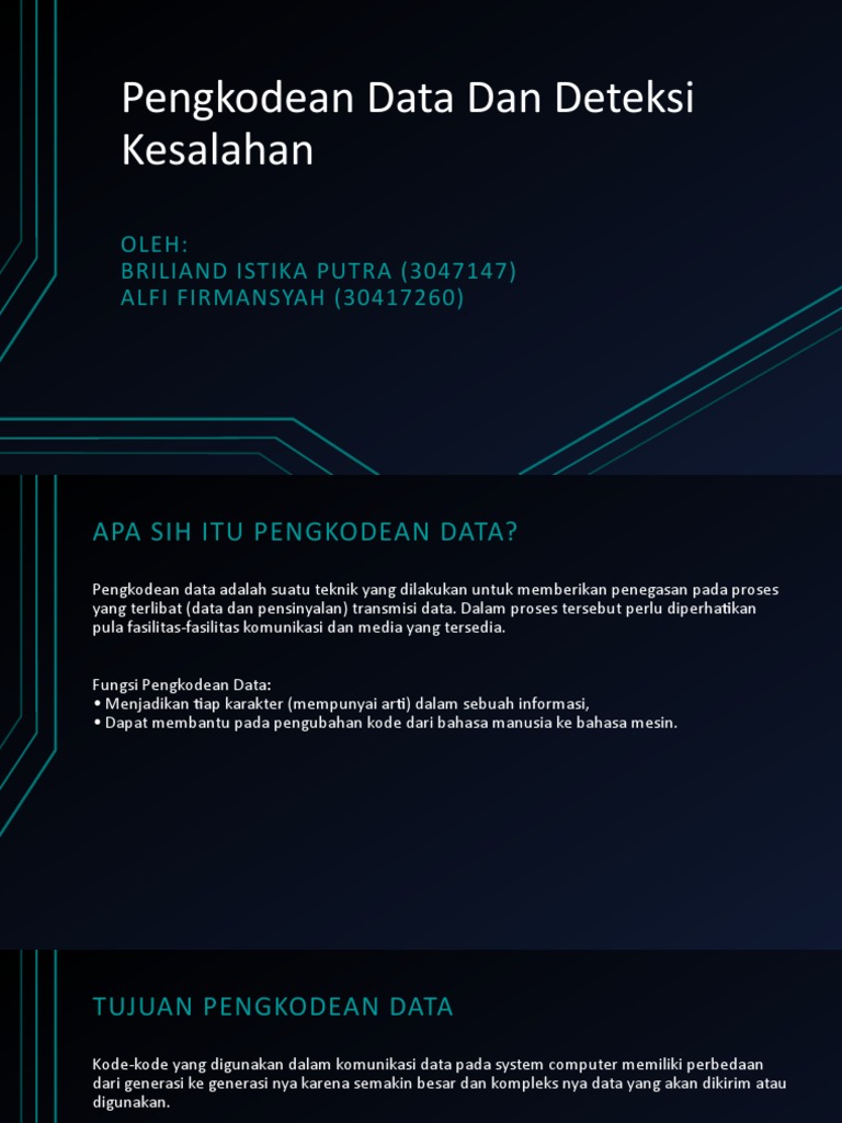 Pengkodean Data Dan Deteksi Kesalahan | PDF