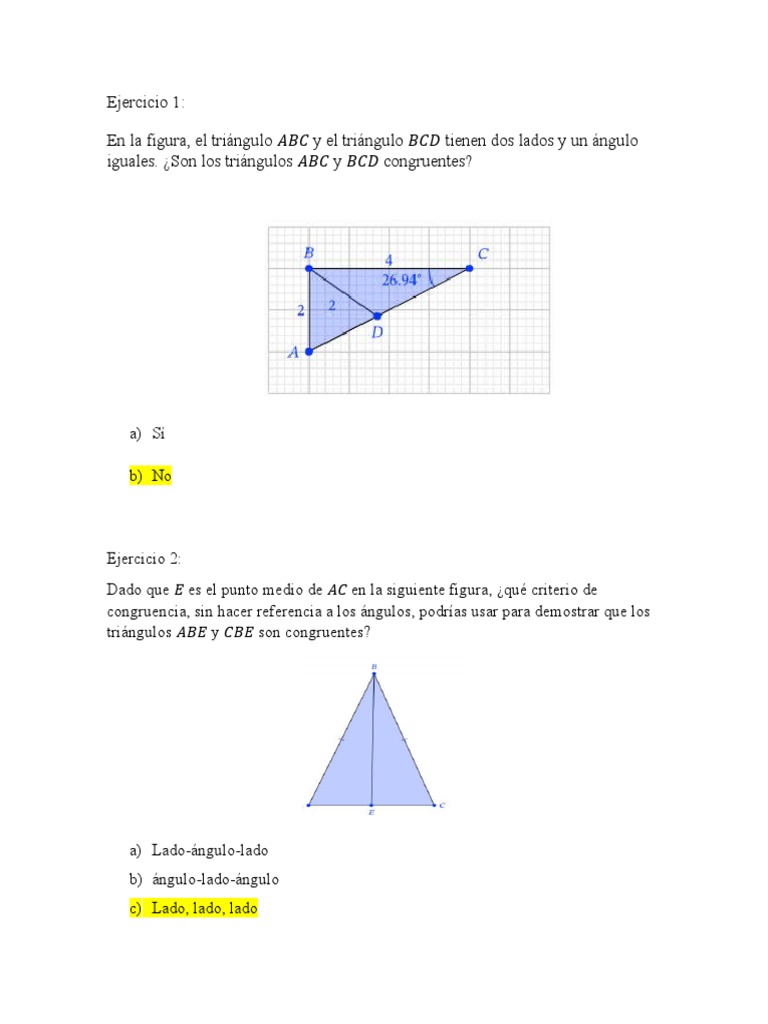 Ejercicios Resueltos Semana5, Los Dos Primeros CETIS | PDF | Triángulo | Geometría euclidiana