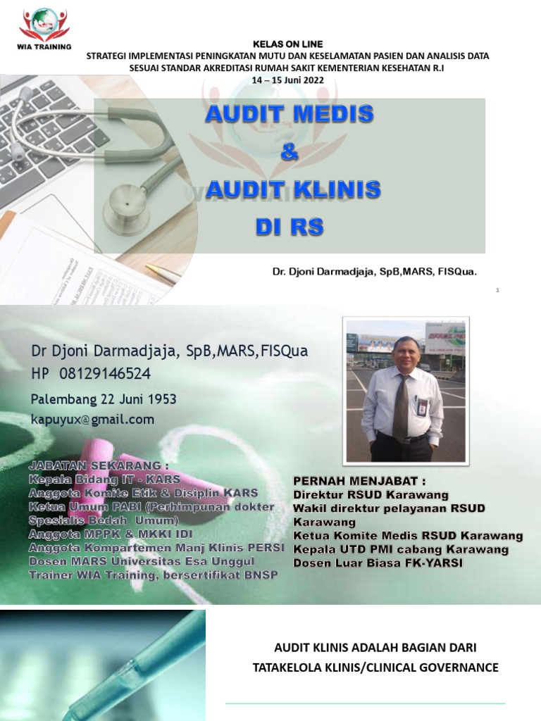 Audit Medis Audit Klinis Di Rs 131 | PDF | Social Policy | Health Care