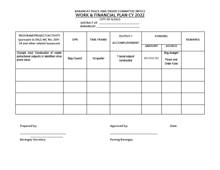 BPOC Action Plan | PDF