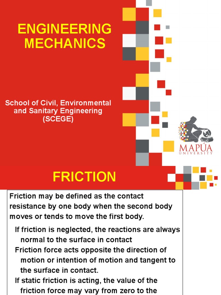 Understanding Friction in Engineering Mechanics | PDF | Friction ...