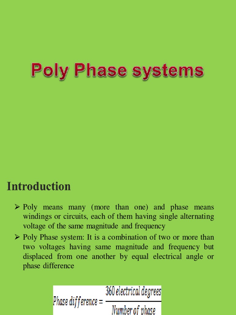 Polyphase Systems | PDF | Electric Motor | Inductor