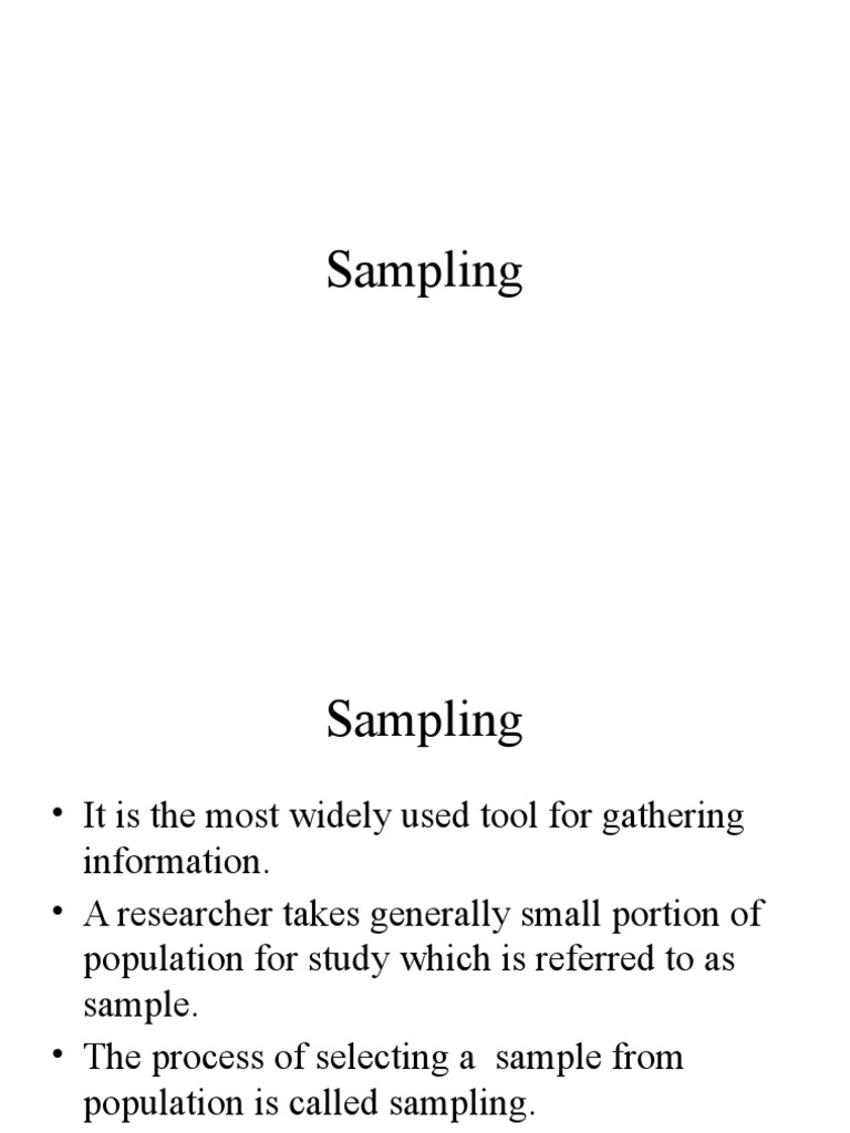 Sampling Ss | PDF | Sampling (Statistics) | Census