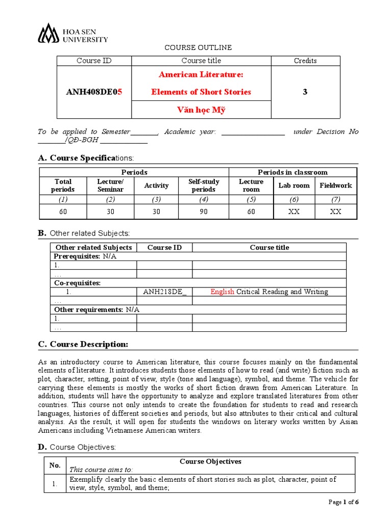 American Literature: Short Story Elements | PDF | Academic Integrity ...