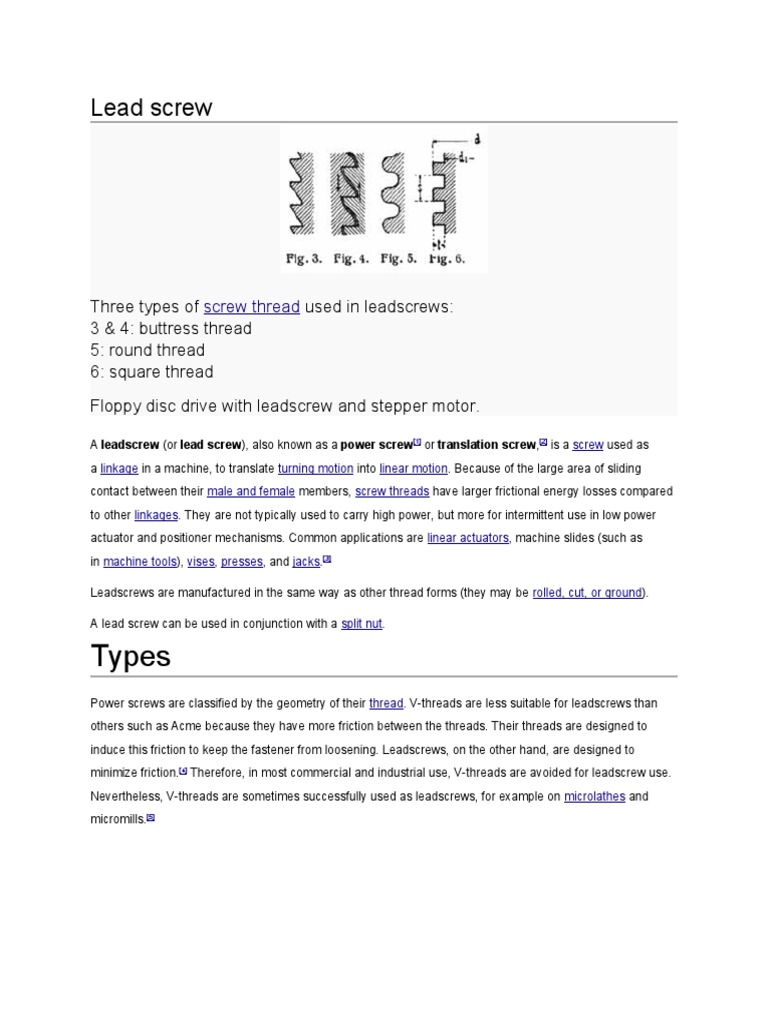 Lead Screw | PDF | Screw | Mechanical Engineering