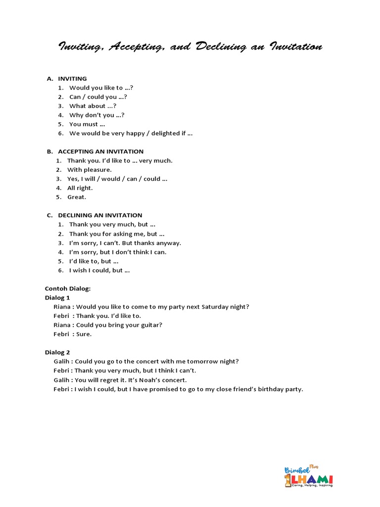 Worksheet Invitation | PDF