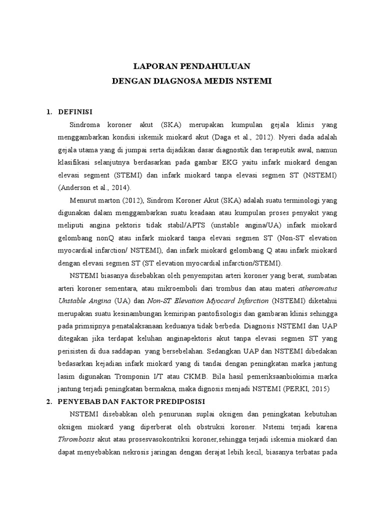 Laporan Pendahuluan Nstemi | PDF | Sains & Matematika