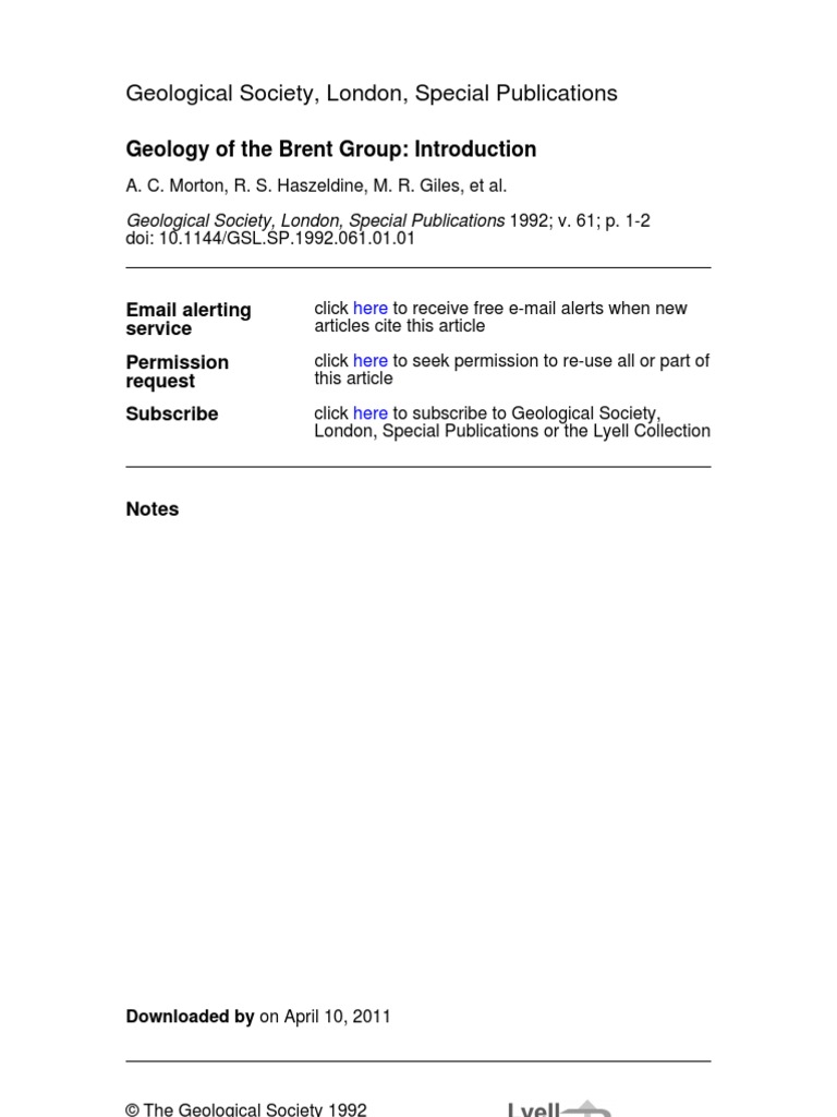 Geology of The Brent Group Introduction | PDF | Geology | Earth Sciences