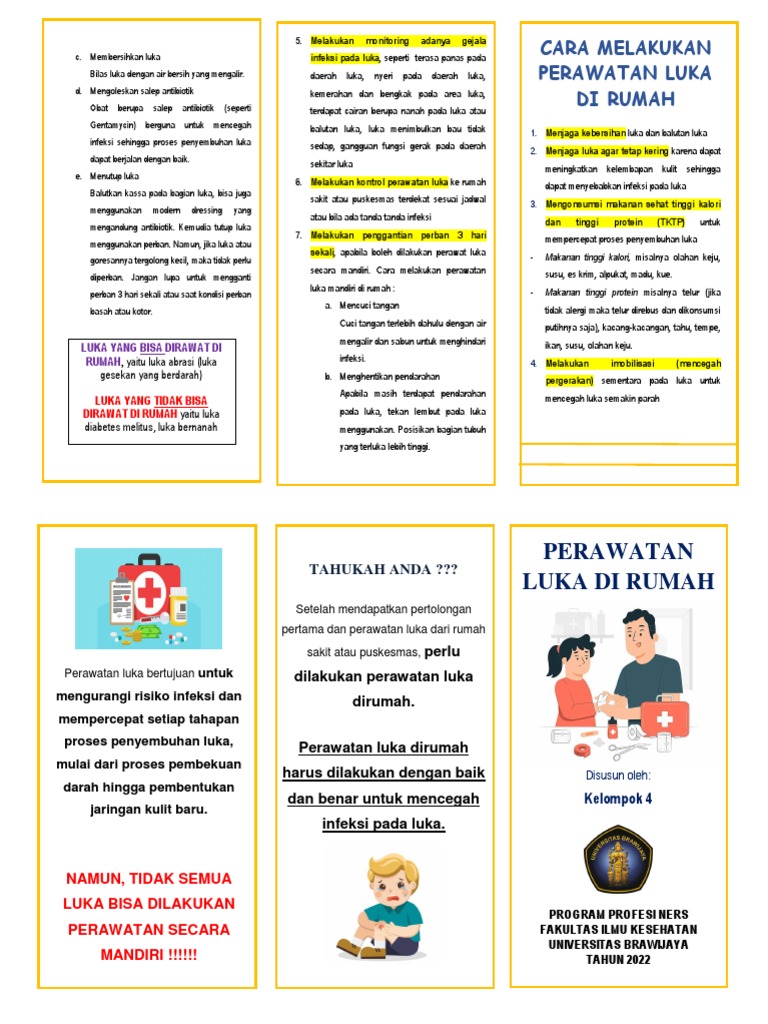 Revisi Leaflet Perawatan Luka | PDF