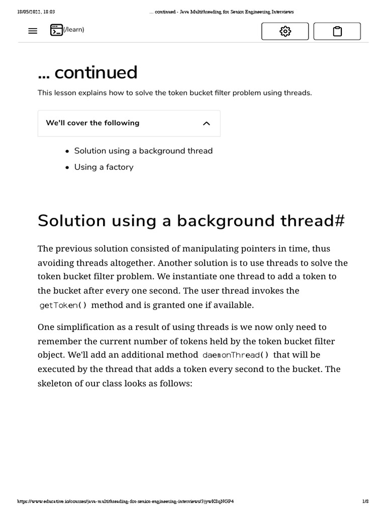 .. Continued - Java Multithreading For Senior Engineering Interviews | PDF | Thread (Computing ...